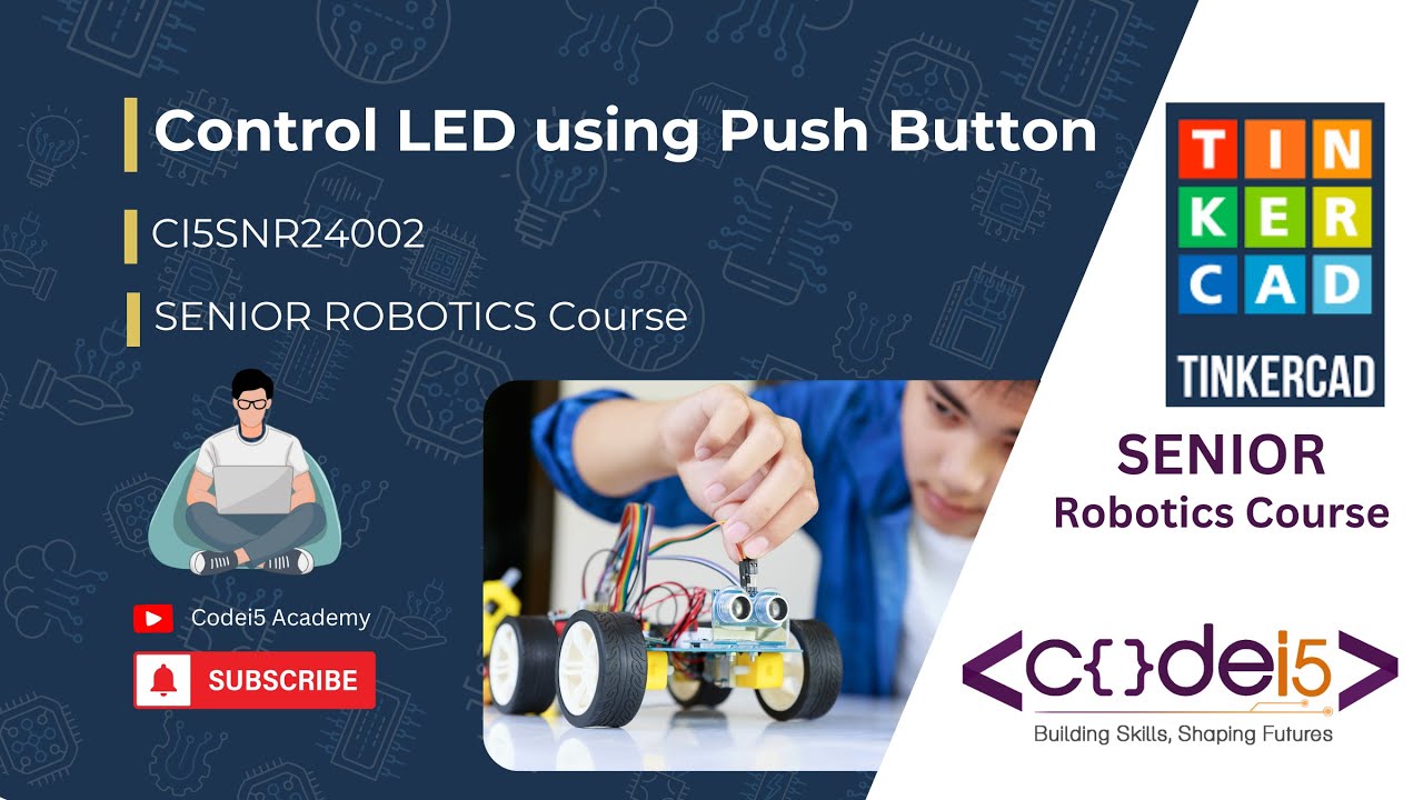 🔘 Control an LED with a Push Button in Tinkercad! 🚀 Arduino Tutorial ...