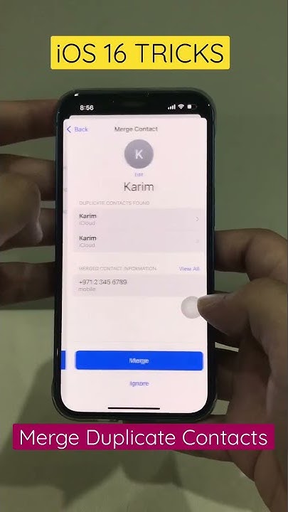 iOS 16 TRICKS How To Merge Duplicate Contacts To Save Storage#apple # ...