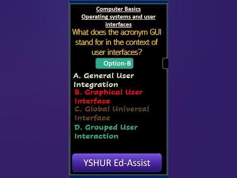 GUI | Computer Basics | Operating Systems and User Interfaces #mcqs #dsc #groups #defence - YouTube