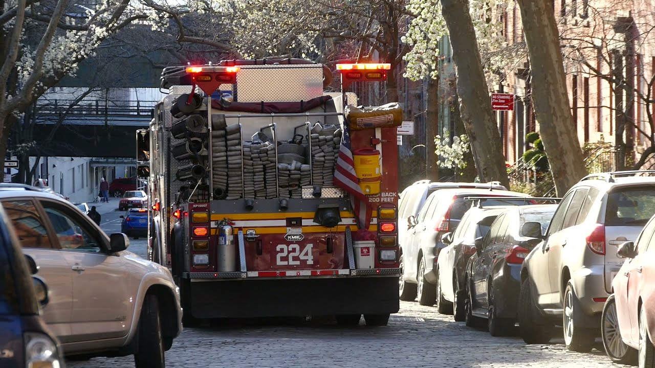FDNY Engine 224 responds to Box 0514 - YouTube