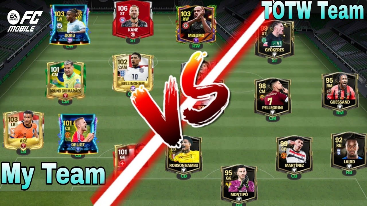My Team VS TOTW Team [] FC Mobile 25 [] - YouTube