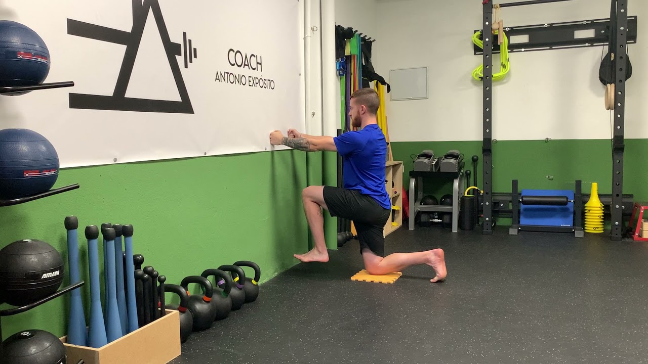 Hip Flexion - ISO-Hold Supported Half-Kneeling - YouTube