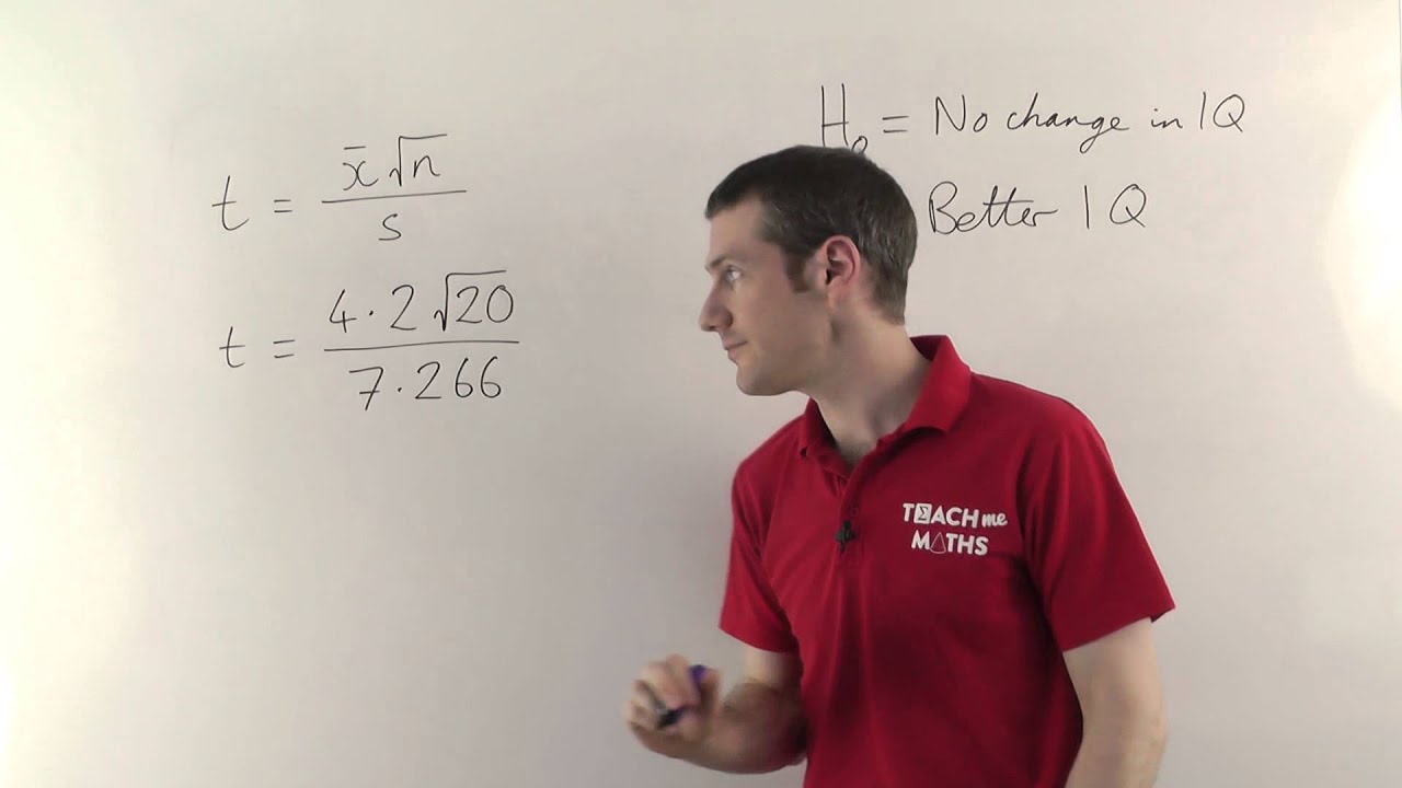 t-Test with Paired (Dependent) Samples - YouTube