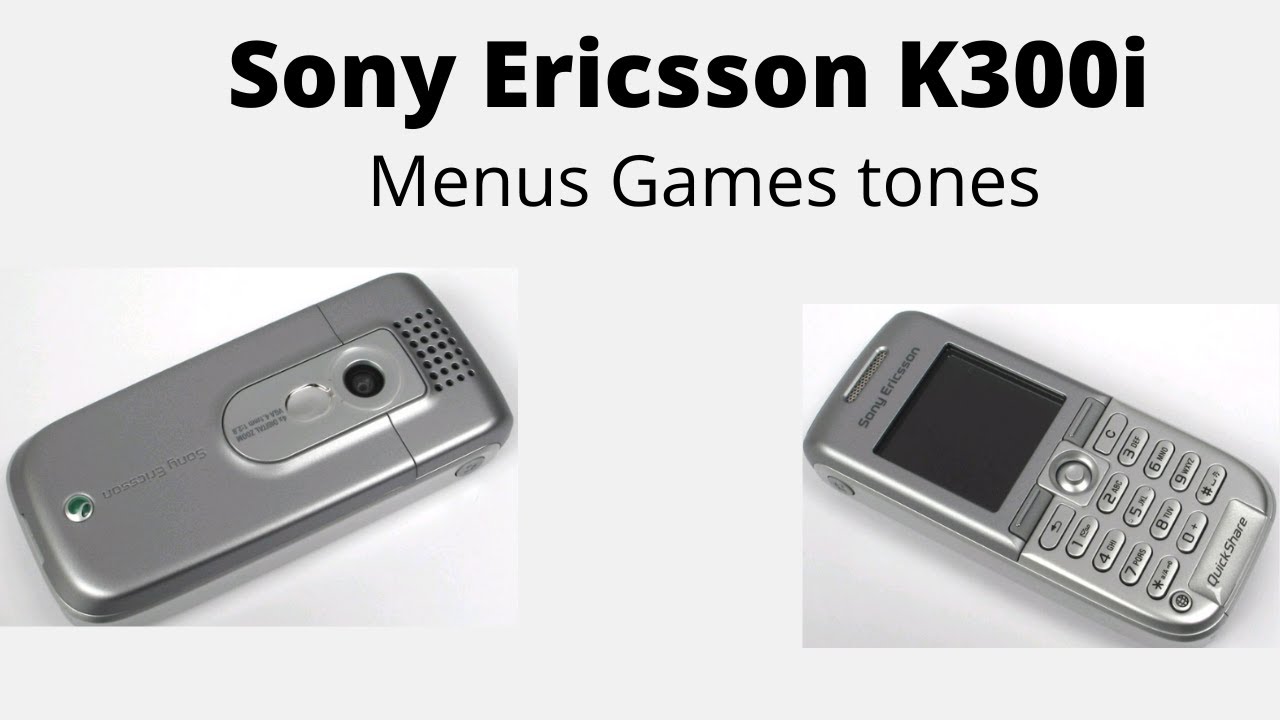 Sony Ericsson k300i | Startup menus games - YouTube
