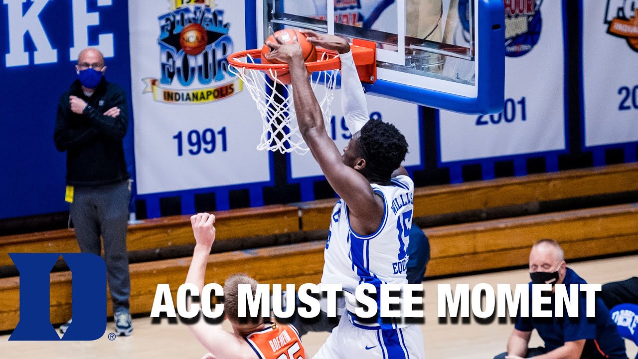 Duke Big Man Mark Williams Runs The Floor And Throws It Down | ACC Must ...