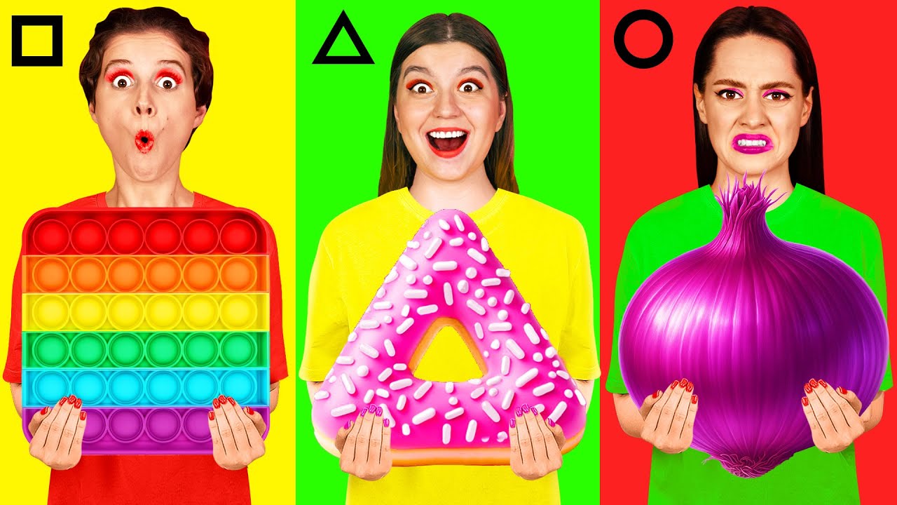 Geometric Shape Food Challenge | Crazy Ideas To Cook by DaRaDa Best ...