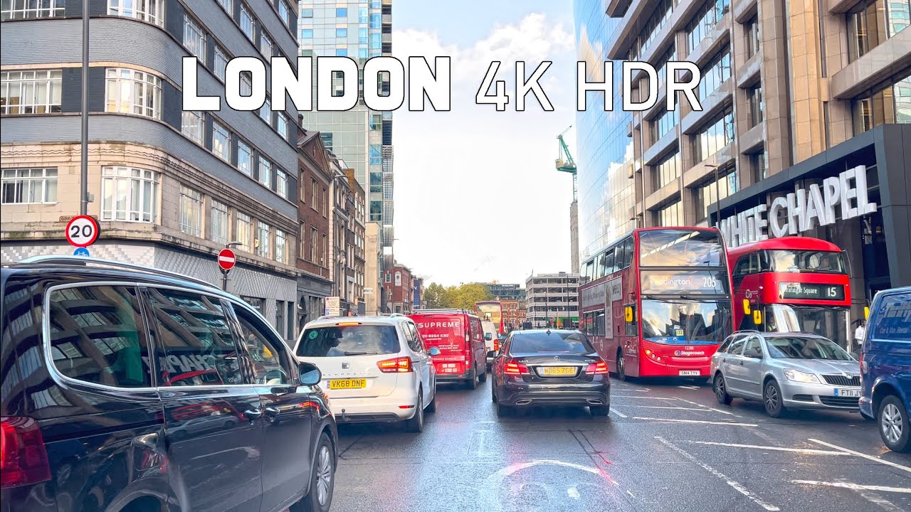 [4K HDR] London Drive - Driving in Central London, Liverpool Street ...