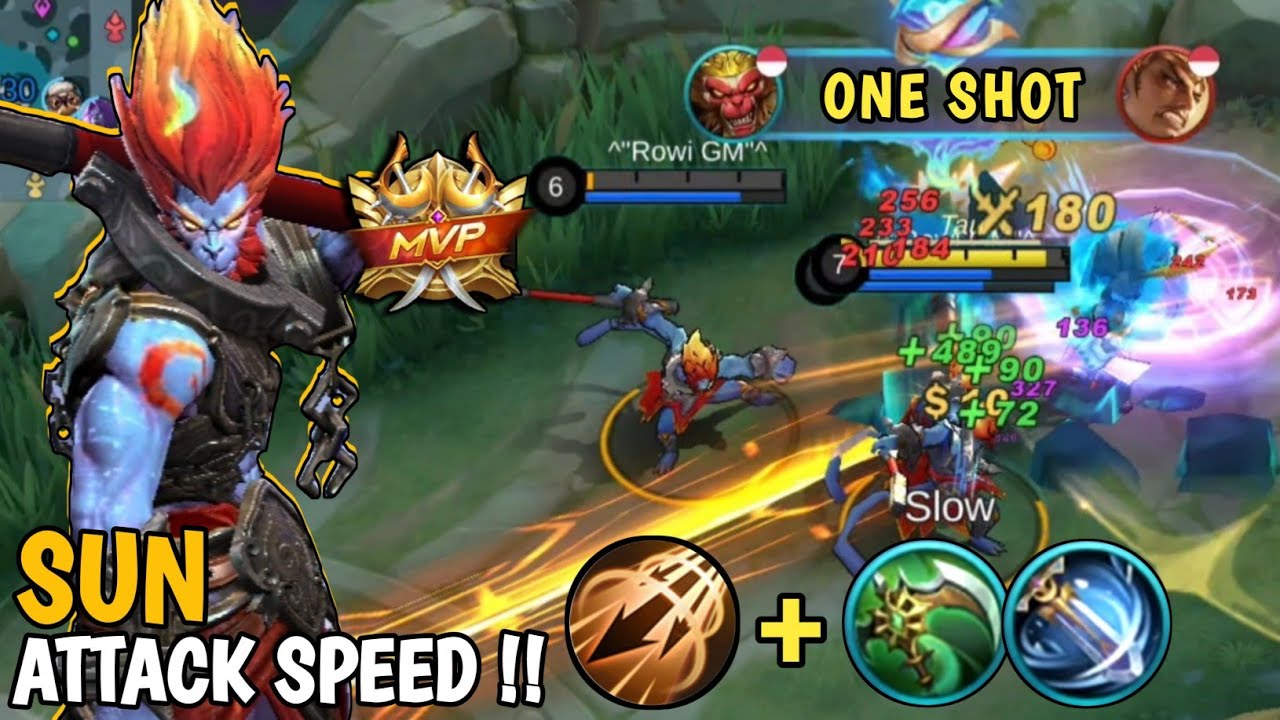 SUN ATTACK SPEED!! GATOTKACA LANGSUNG GAK BERKUTIK | BUILD TOP GLOBAL ...