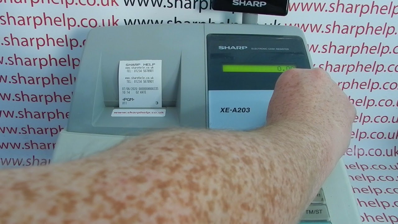 How To Edit Layout Of Receipt Header Footer Sharp XE-A203 / XE-A206 ...