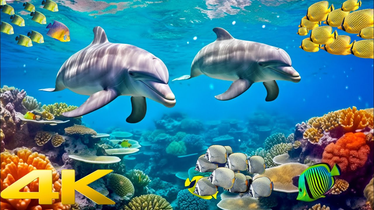 Aquarium 4K VIDEO (ULTRA HD) 🐠 Beautiful Coral Reef Fish - Relaxing ...