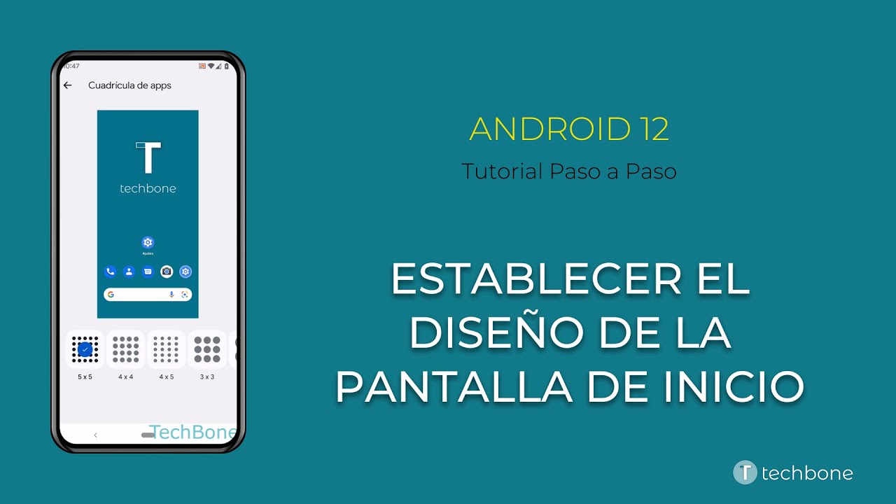 Establecer el Diseño de la Pantalla de inicio [Android 12] - YouTube