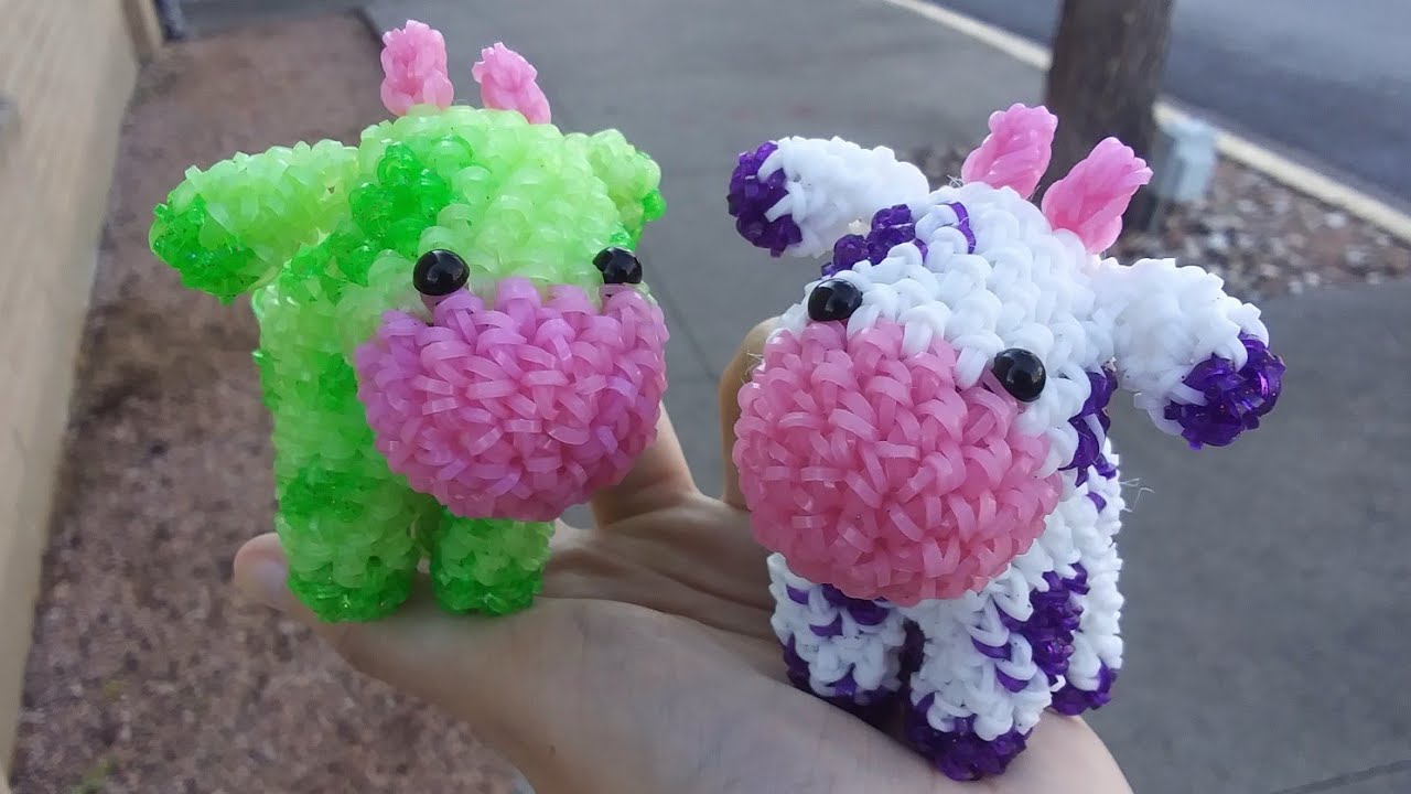 Loomigurumi Big Cow Tutorial (Rainbowloom) - YouTube