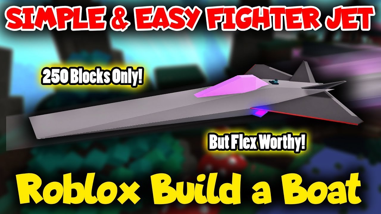 Easy Simple & Cheap Fighter Jet! How to Build in Roblox Build a Boat ...