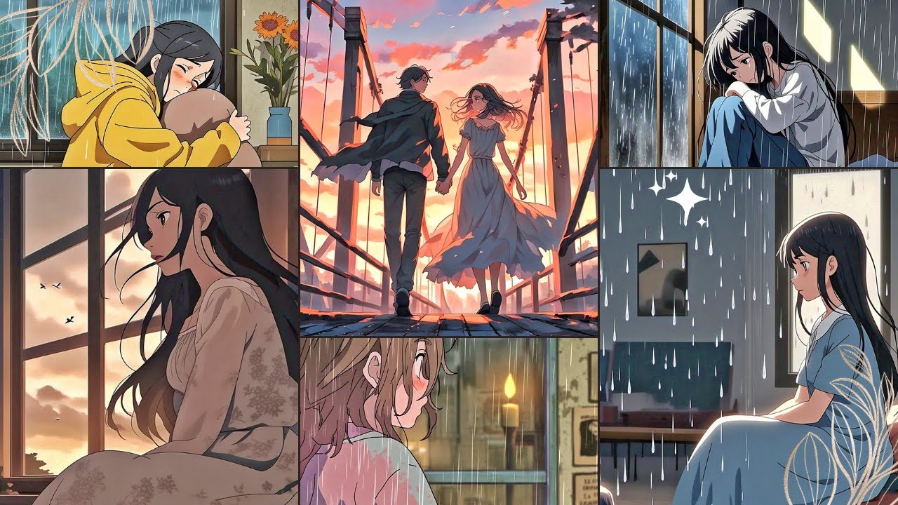 Sad Anime Girl DPs in Rain 🌧️ | Aesthetic PFP Collection 2025 - YouTube