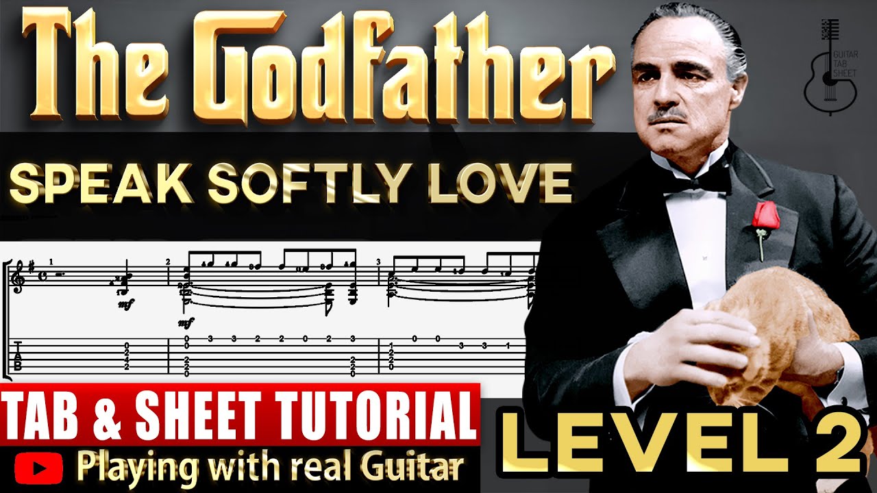 Godfather : Theme love Guitar classic tab Tutorial ( guitarra ) - YouTube