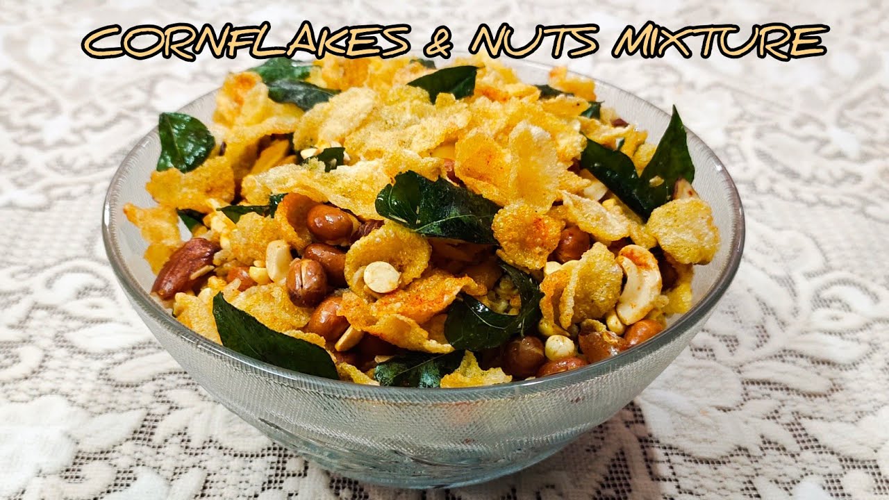🌽 Corn flakes & Nuts Mixture | Healthy Mixture | Evening Snack ...