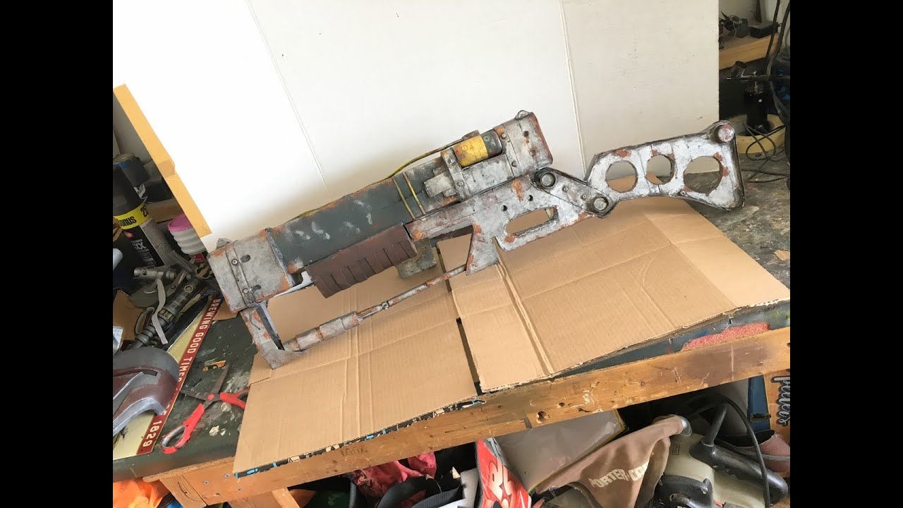 How to make a Fallout Laser Rifle out of Cardboard - YouTube