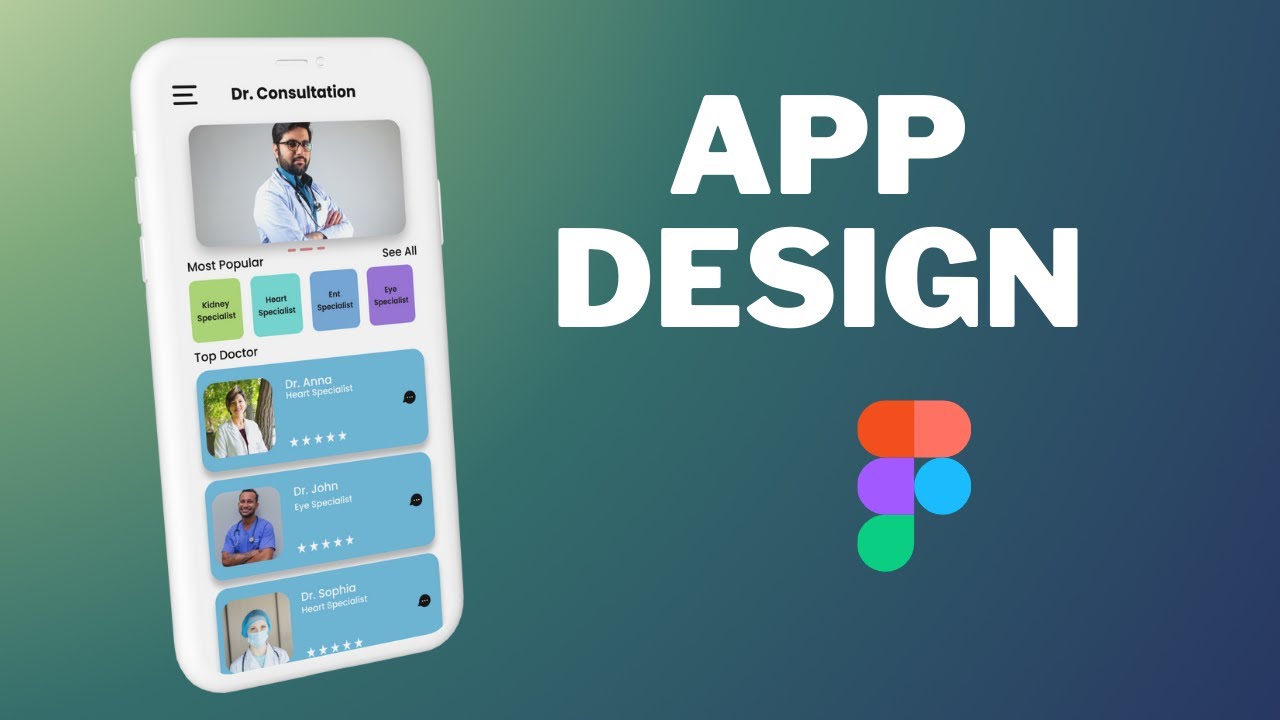 Figma Tutorial - Create Doctor App Dashboard in Figma | App design ...