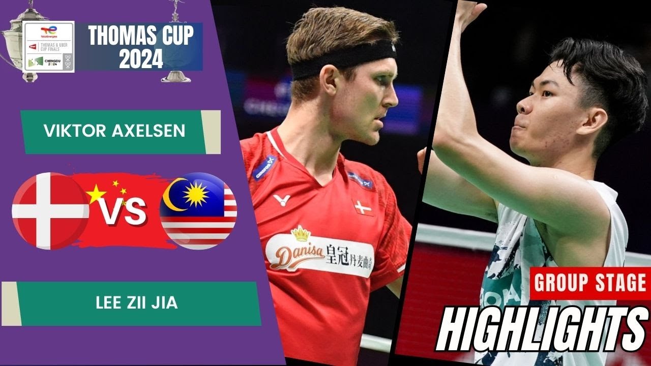 Viktor Axelsen (DEN) vs Lee Zii Jia (MAS) - Group Stage | Thomas Cup ...