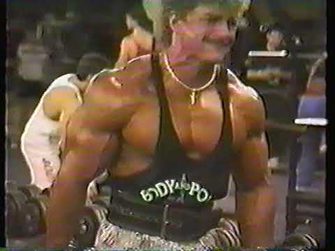 Bill Cambra Working out at Body and Power 1988 - YouTube