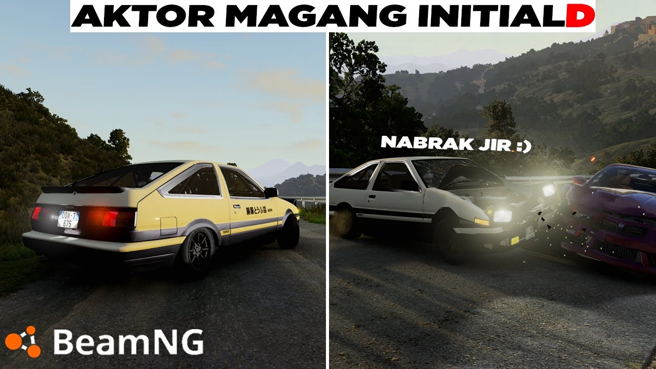 Takumi Pun Bingung Melihat Aksi Mobil ini 😅😅 BeamNG Drive Gameplay ...