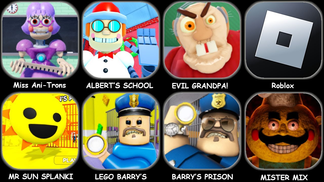 Miss Ati-Trons,ALBERT'S SCHOOL,Roblox,EVIL GRANDPA!,MR SUN SPALNKI ...