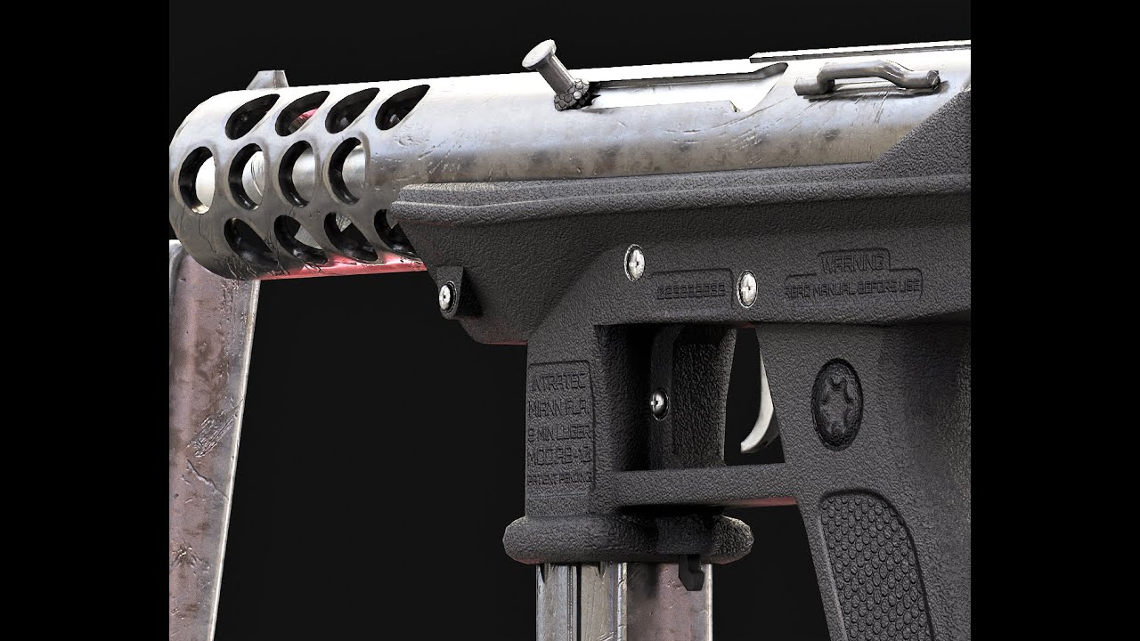 TEC 9 MODELING IN BLENDER - TIMELAPSE - YouTube