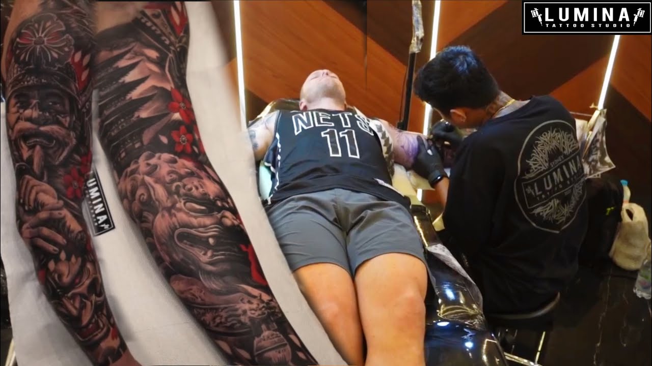 Japanese Style Shogun Samurai Tattoo Full Sleeve Tattoo Youtube
