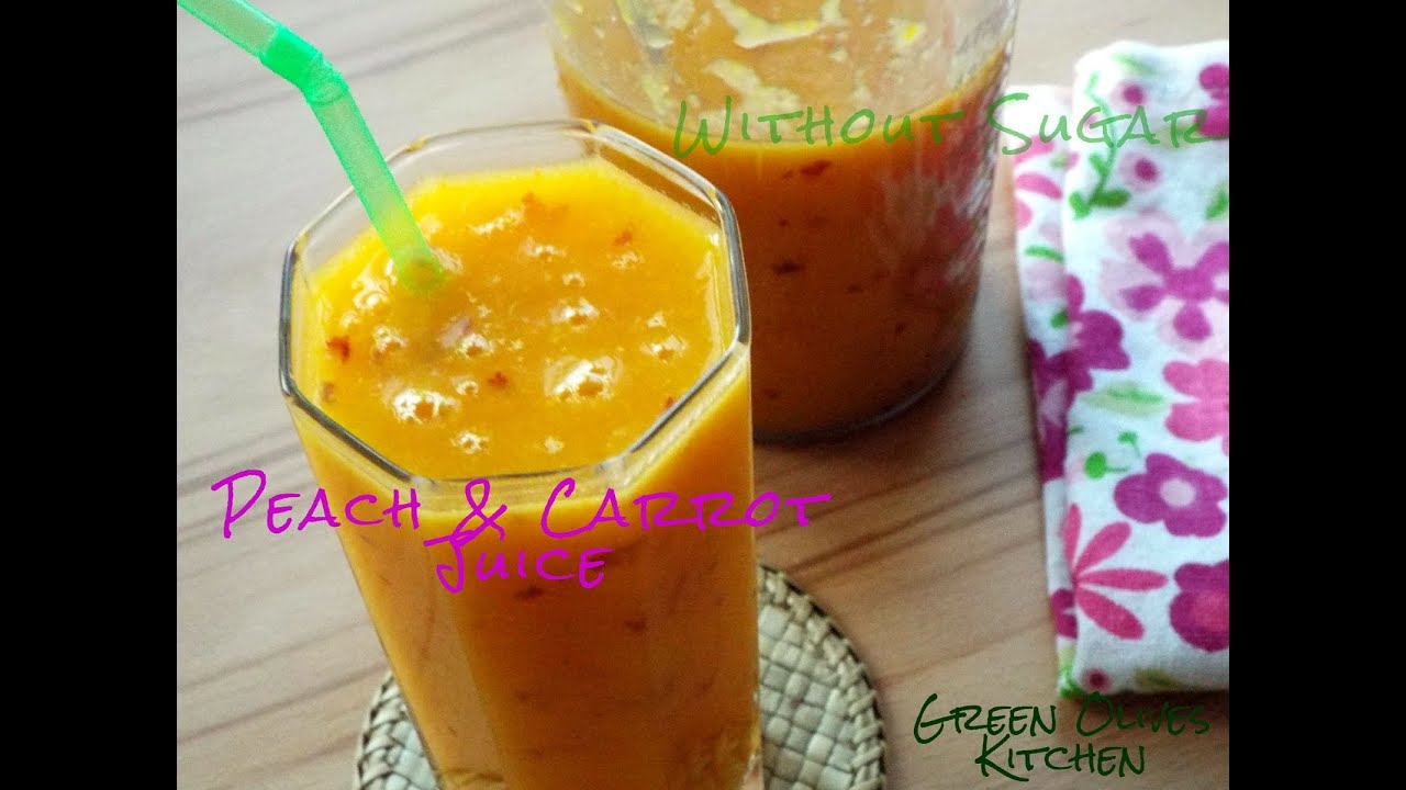 Peach & Carrot Juice recipe / عصير منعش بالخوخ و الجزر / Jus de pèche ...