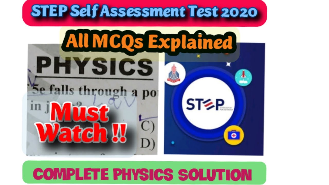 STEP Self Assessment Test physics solution 2020 | Step Scholarship Test ...