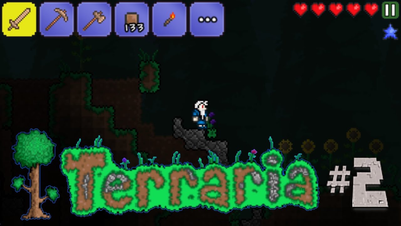 Let's Play Terraria iOS Edition- Mining Is Fun! Episode 2 - YouTube