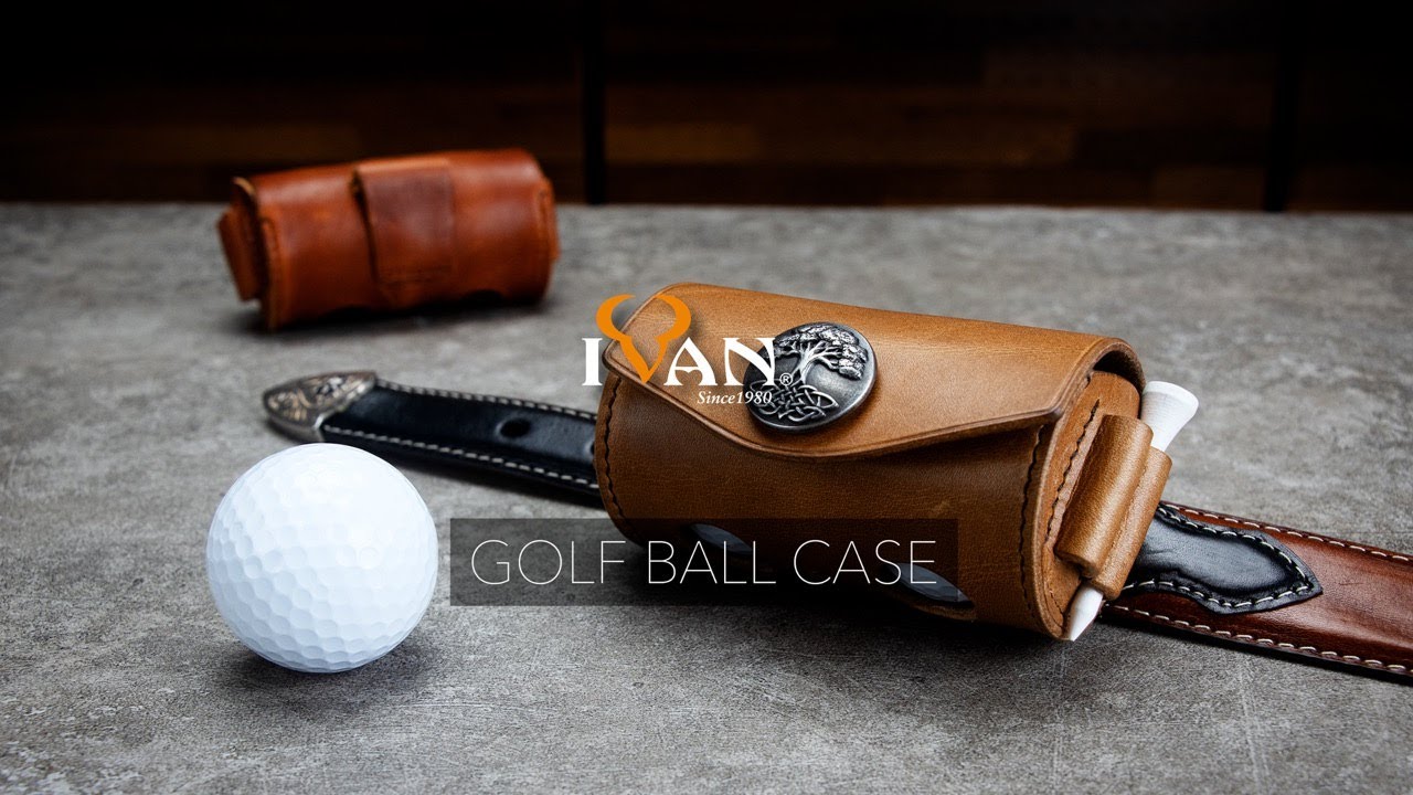 Leather Project: Handmade Golf Ball Case | Free Pattern - YouTube