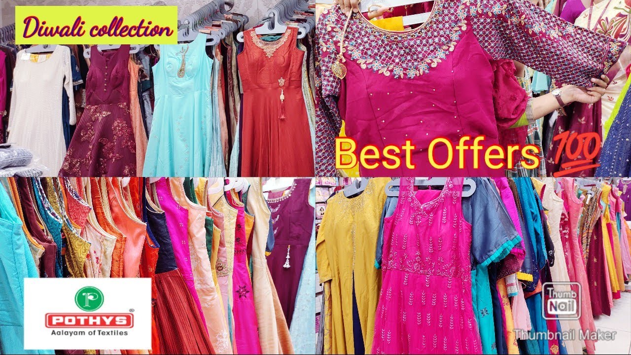 Pothys Diwali collection/Long Frock/Pothys Tnagar #shopping #chennai # ...