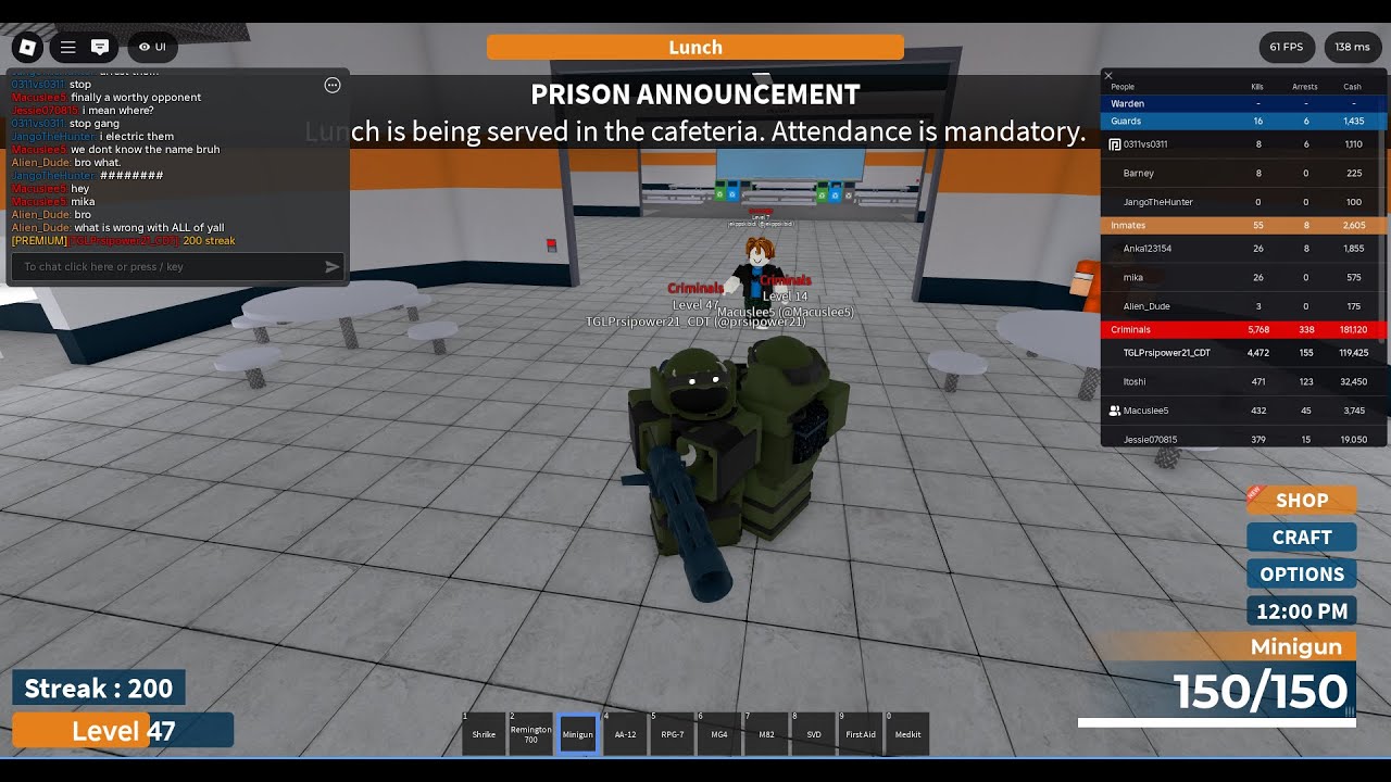 Playing prison life v4 - YouTube