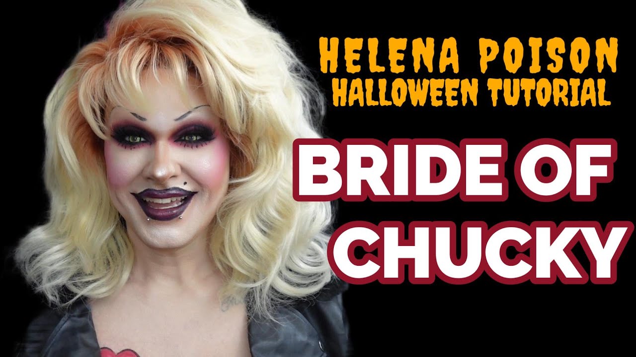 BRIDE OF CHUCKY! Tiffany Valentine Halloween Makeup Tutorial - Helena ...