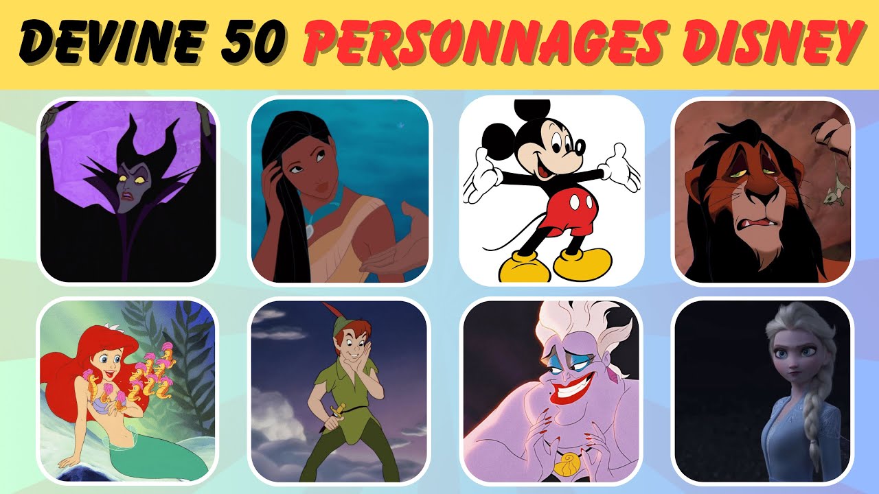 Devine les 50 Personnages Disney ! 🏰 - YouTube