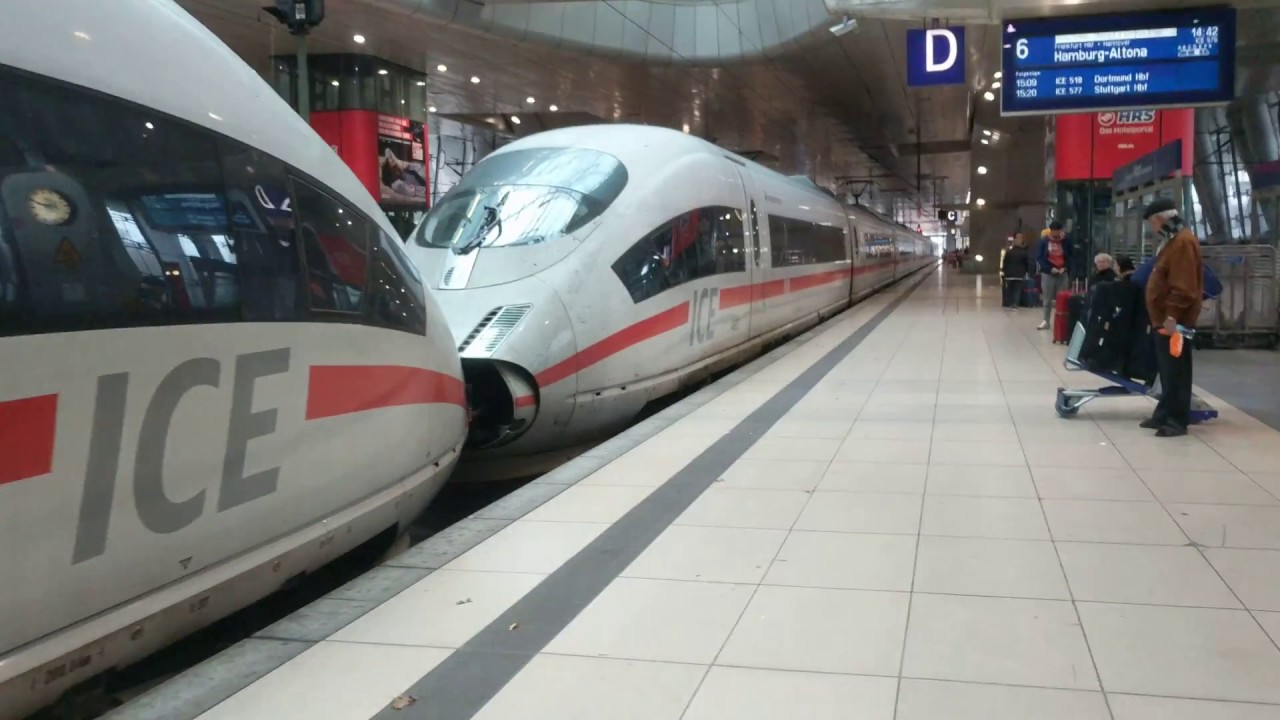 DB ICE 3-M Class 406/403 Departing Frankfurt am Main Flughafen ...