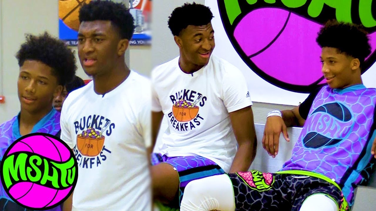 Mikey Williams vs Kyree Walker Dunk Off - 1 on 1 Game Breaks Out After ...