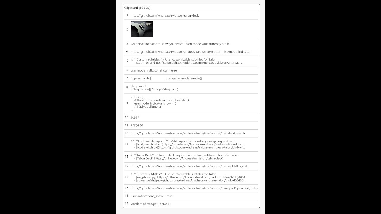Talon Voice - Clipboard manager - YouTube