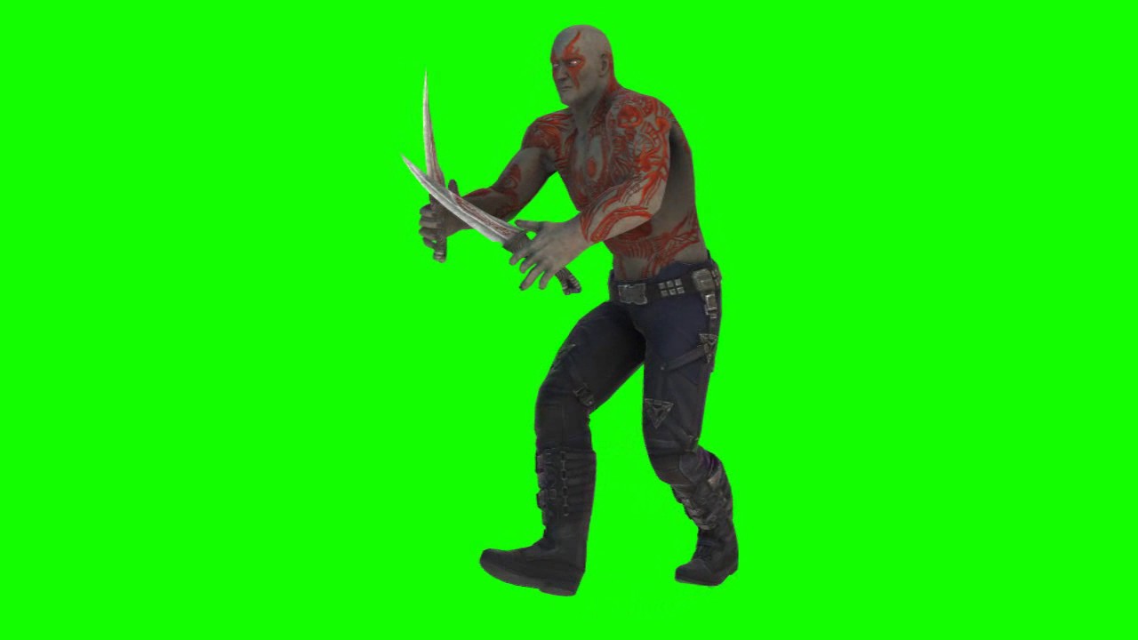 Drax walk animated right Guardians of the Galaxy chroma - YouTube