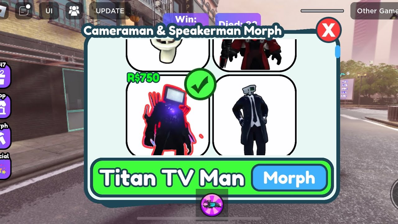 Skibid Toilet Attack - Titan TV Man (showcasting all new robux morph) # ...