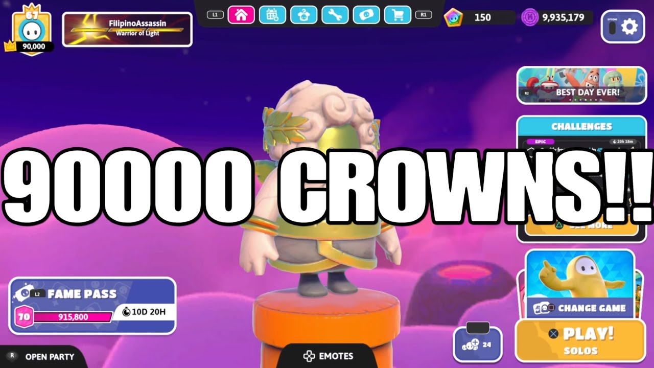 I REACHED 90000 CROWNS IN FALL GUYS (20TH MARBLELLOUS) - YouTube