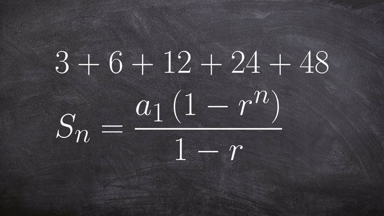 Learn How To Determine The Sum Of A Geometric Finite Series YouTube