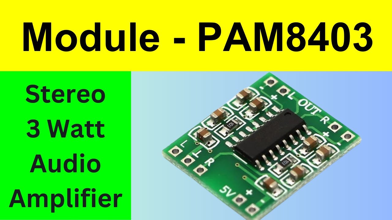 PAM8403 or HW104 Class D Audio Amplifier Circuit Module - YouTube