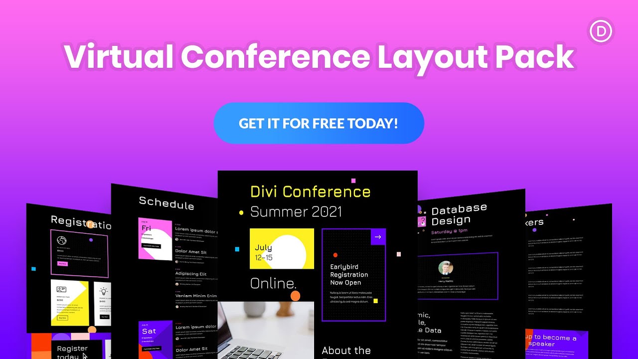 Get a FREE Virtual Conference Layout Pack for Divi - YouTube