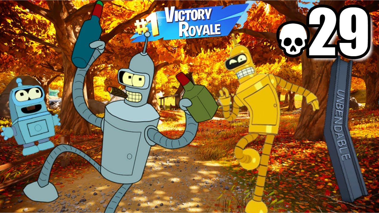 Fortnite BENDER Skin Gameplay Win No Commentary FUTURAMA Bundle (Season ...