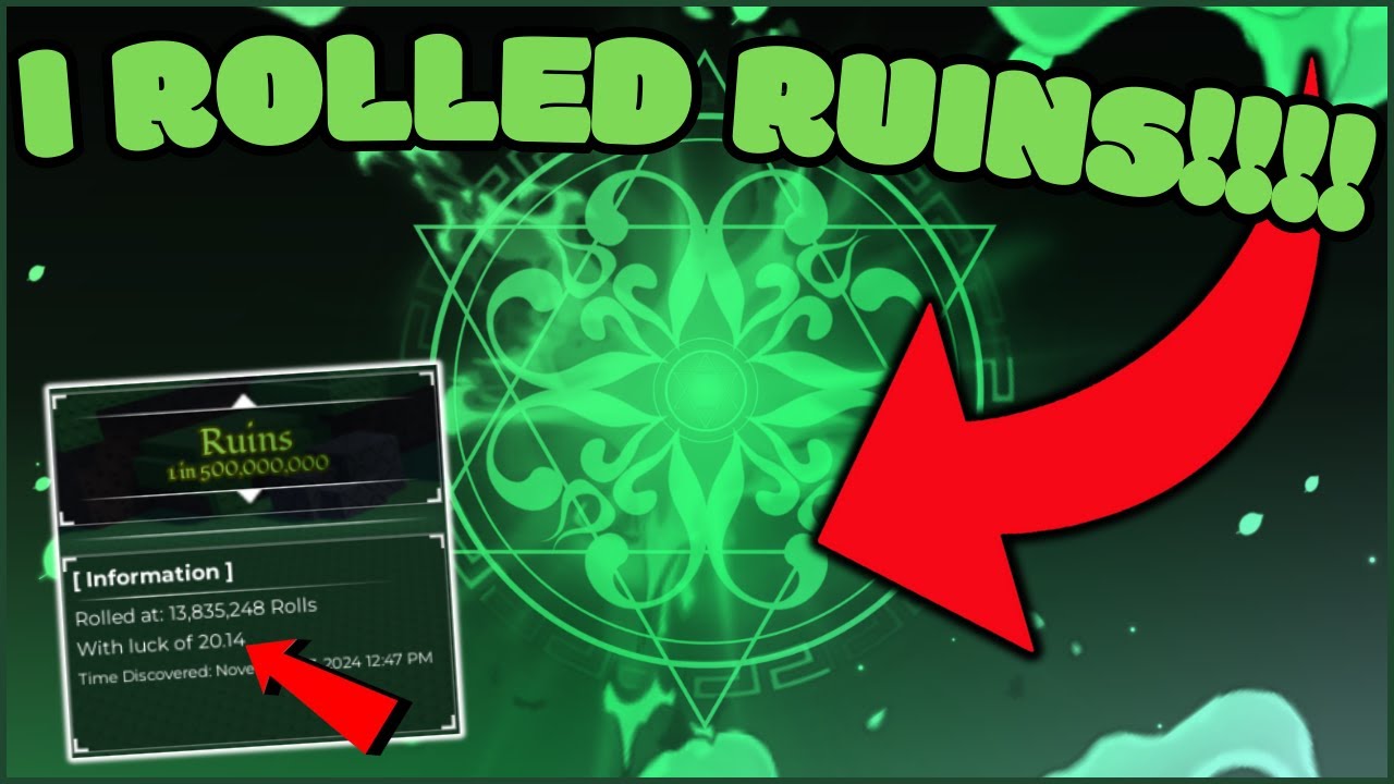 I Rolled *RUINS* (1 in 500 MILLION) in Sol's RNG EON 1! - YouTube