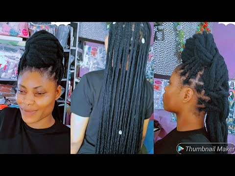 Long Faux Yarn Dreadlock Using / Yeye Wool#dreadlocks - YouTube