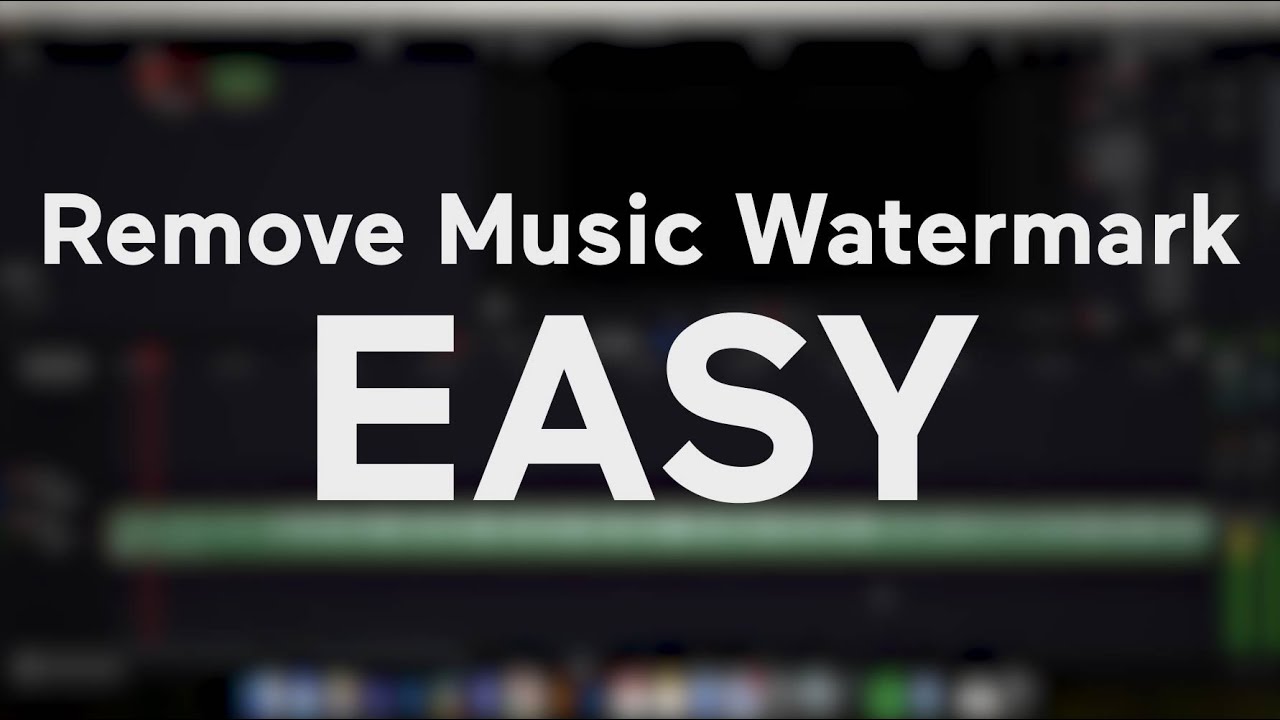 Remove ANY Music Watermark EASY - DaVinci Resolve - YouTube