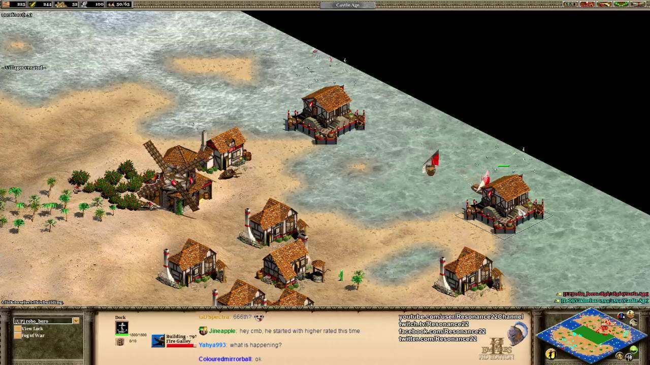 Aoe2 HD: 1v1 Castle Age Start (Sneaky Landing) - YouTube
